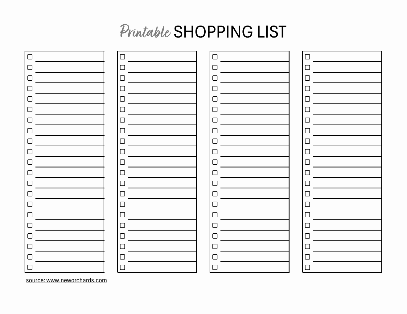 Printable Shopping List Template Free Excel Download printable-shopping-list-template-free-excel-download